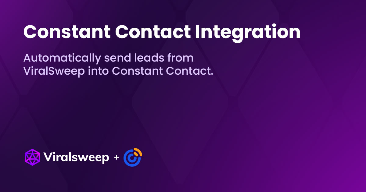 Constant Contact Integration - Viralsweep