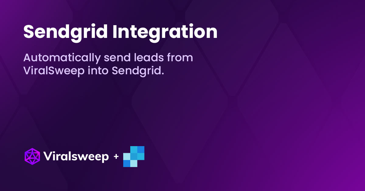 Sendgrid Integration - Viralsweep