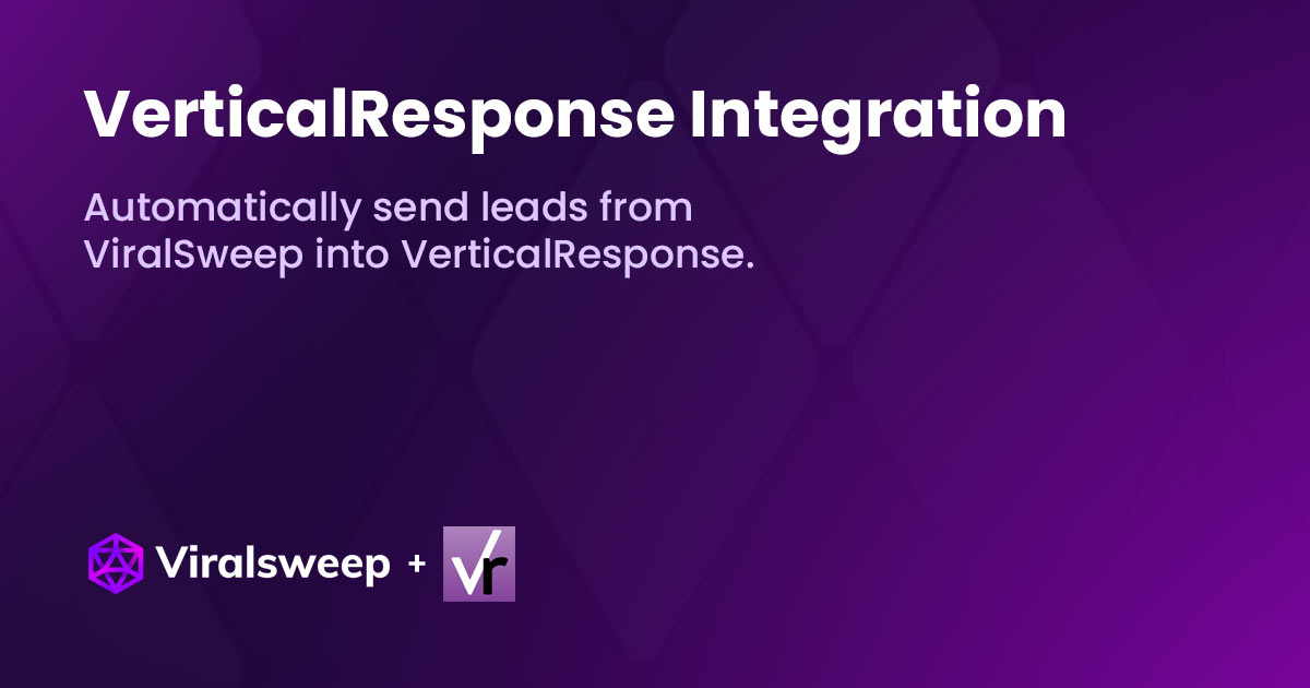 VerticalResponse Integration - Viralsweep
