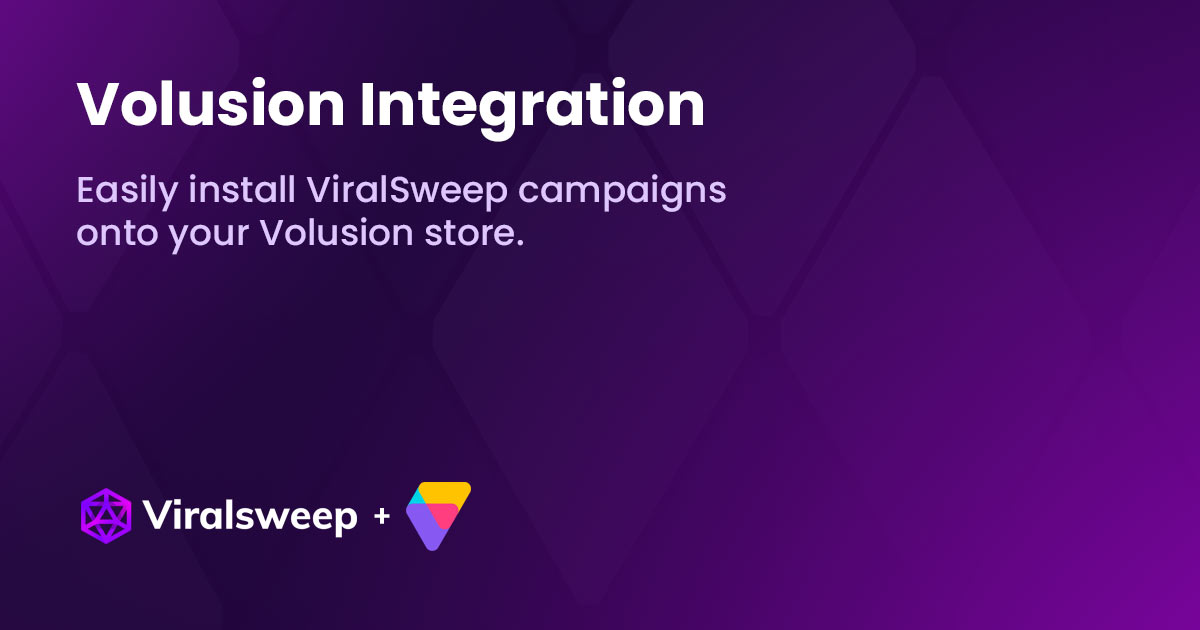 Volusion Integration - Viralsweep